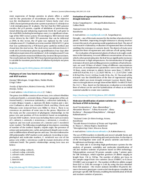 (PDF) Molecular identification of potato varieties on the basis of DNA ...