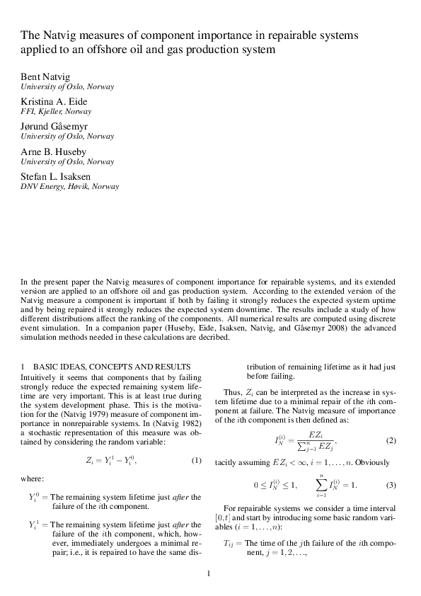 (PDF) The Natvig measures of component importance in repairable systems ...