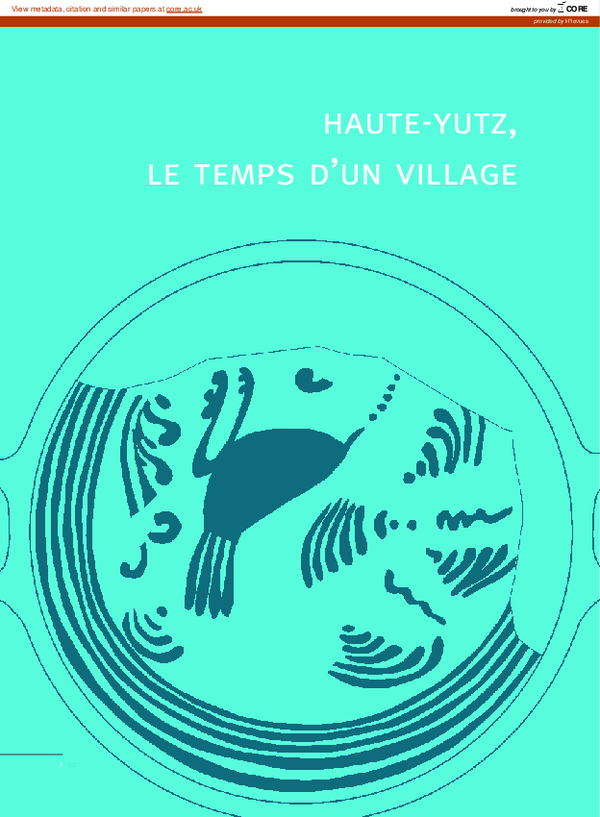 (PDF) Haute-Yutz, le temps d’un village