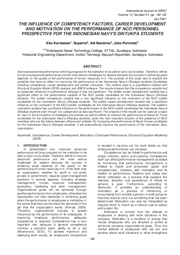 (PDF) The Influence of Competency Factors, Career Development and ...