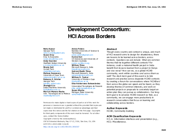 (PDF) Development Consortium