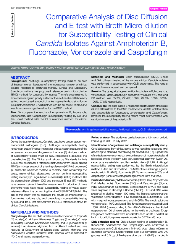 (PDF) Comparative Analysis of Disc Diffusion and E-test with Broth ...