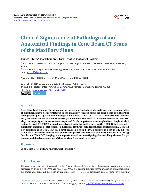 (PDF) Clinical Significance of Pathological and Anatomical Findings in ...