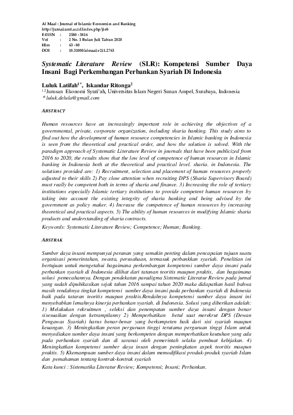 (PDF) Systematic Literature Review (SLR): Kompetensi Sumber Daya Insani ...