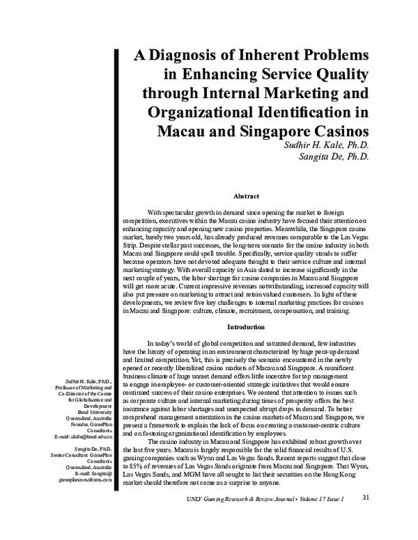 (PDF) A diagnosis of inherent problems in enhancing service quality ...