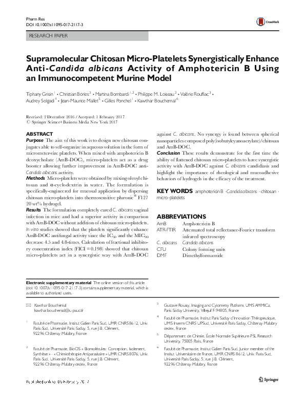 (PDF) Supramolecular Chitosan Micro-Platelets Synergistically Enhance ...