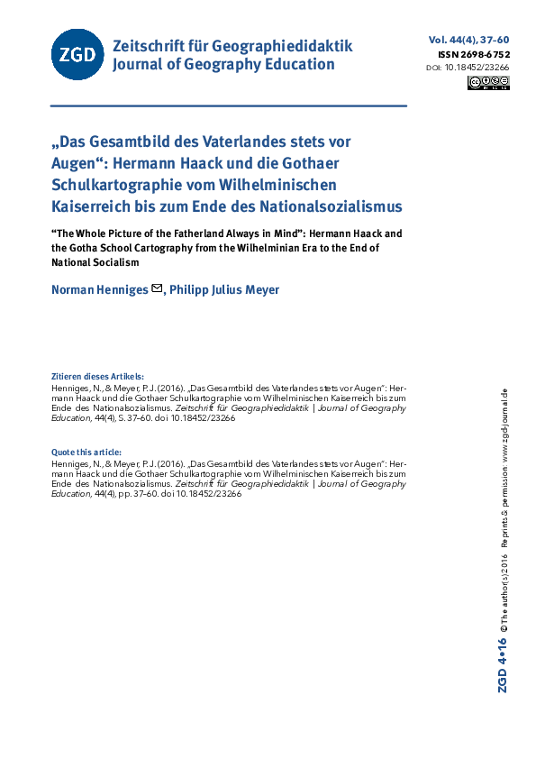 (PDF) “The Whole Picture of the Fatherland Always in Mind”: Hermann ...