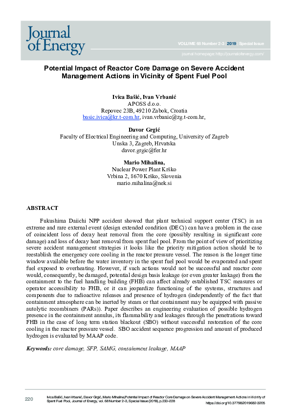 (PDF) Potential Impact of Reactor Core Damage on Severe Accident ...