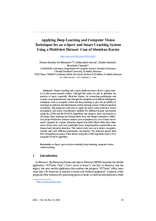 (PDF) Applying Deep Learning and Computer Vision Techniques for an e-Sport and Smart Coaching ...
