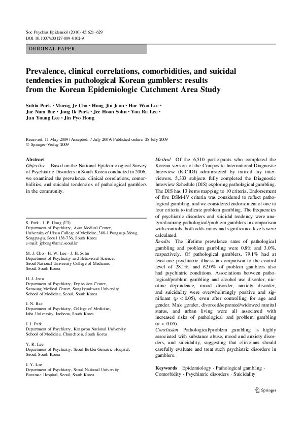 (PDF) Prevalence, clinical correlations, comorbidities, and suicidal ...
