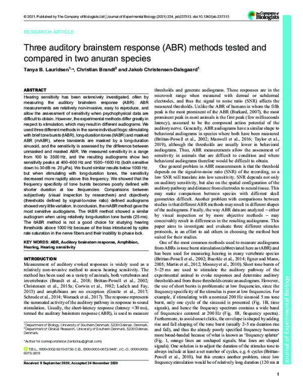 (PDF) Three auditory brainstem response (ABR) methods tested and ...