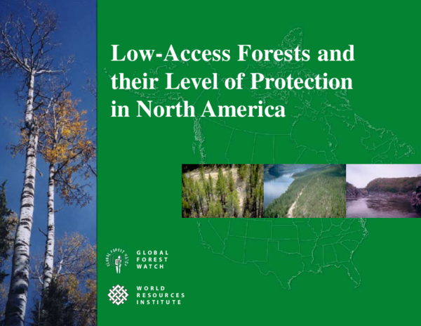(PDF) Low access forests and their level of protection in North America