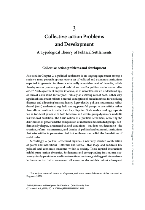 (PDF) Collective-action Problems and Development