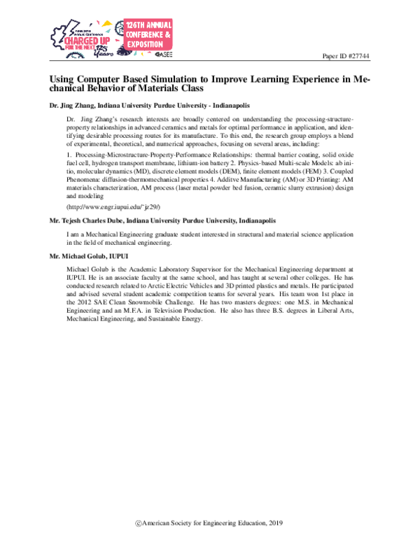 (PDF) Using Computer Based Simulation to Improve Learning Experience in ...