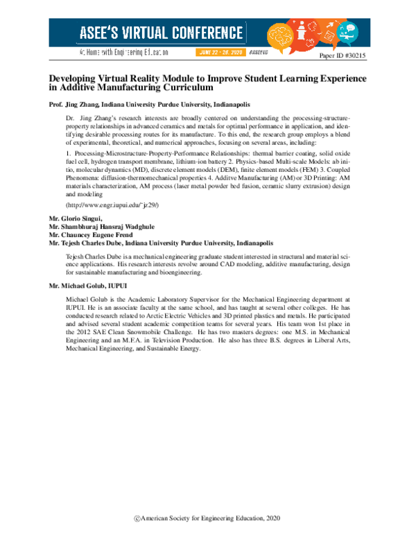 (PDF) Developing a Virtual Reality Module to Improve the Student ...