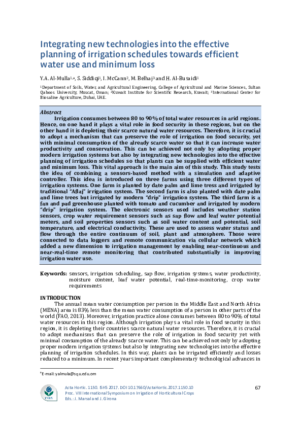 (PDF) Integrating new technologies into the effective planning of ...
