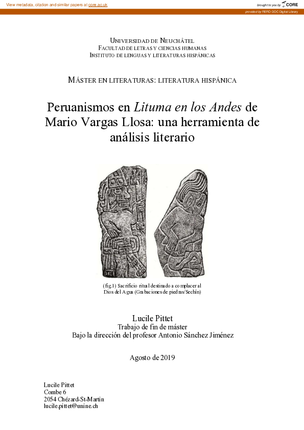 (PDF) Peruanismos en "Lituma en los Andes" de Mario Vargas Llosa:: una ...