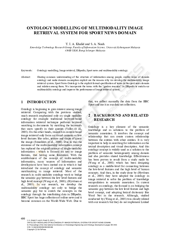 (PDF) Ontology Modelling of Multimodality Image Retrieval System for ...
