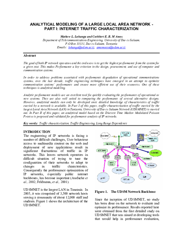 (PDF) Analytical Modeling of a Large Local Area Network - Part I ...