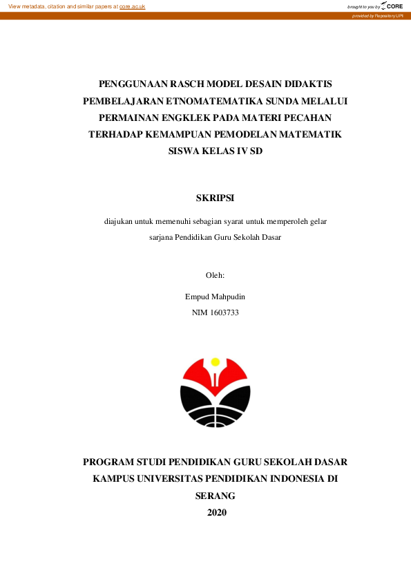 (PDF) Penggunaan Rasch Model Desain Didaktis Pembelajaran ...