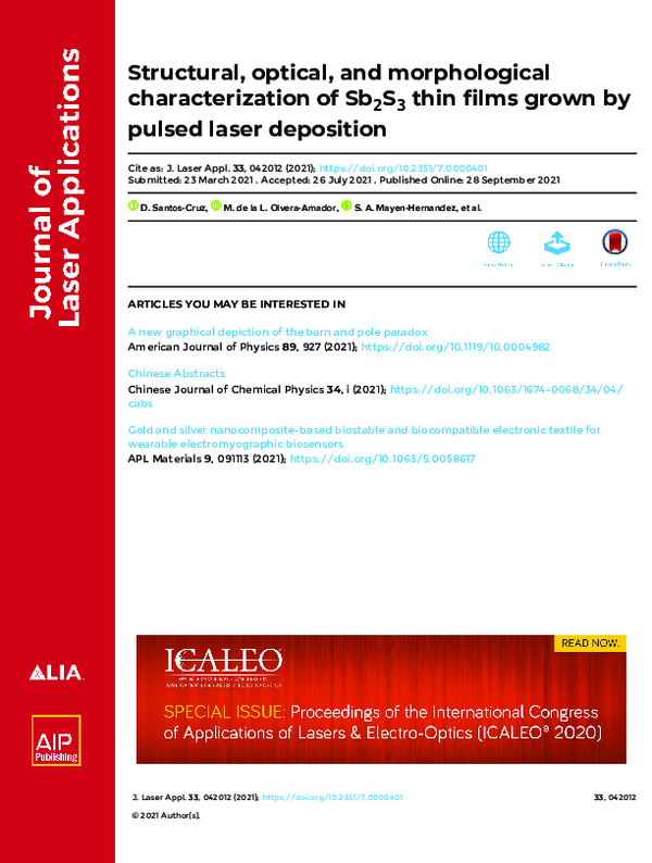 Pdf Structural Optical And Morphological Characterization Of Sb2s3