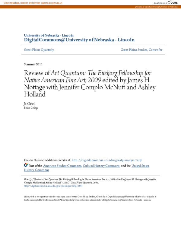 (PDF) Review of \u3ci\u3eArt Quantum: The Eiteljorg Fellowship for ...