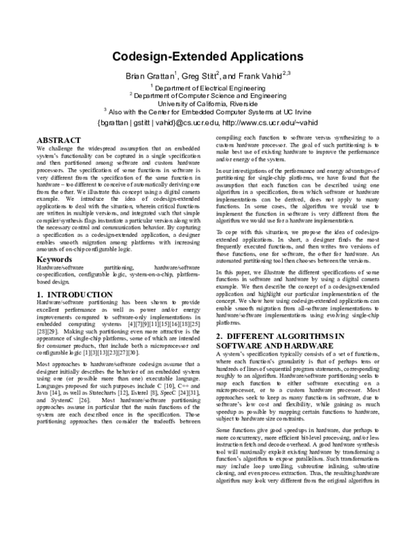 (PDF) Codesign-extended applications