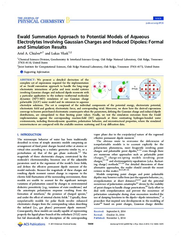 (PDF) Ewald summation approach to potential models of aqueous ...
