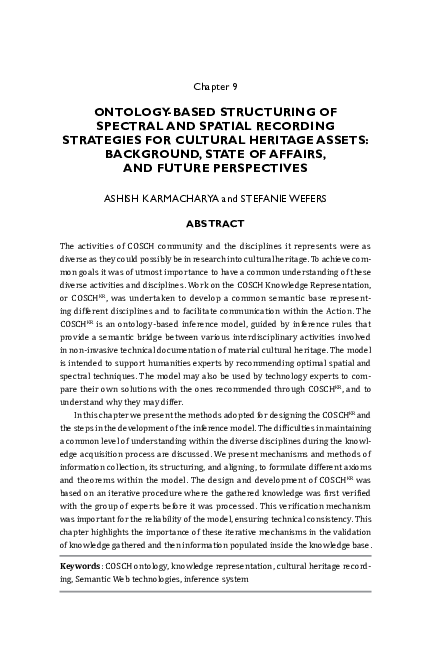 (PDF) Chapter 9. Ontology-based Structuring of Spectral and Spatial Recording Strategies for ...