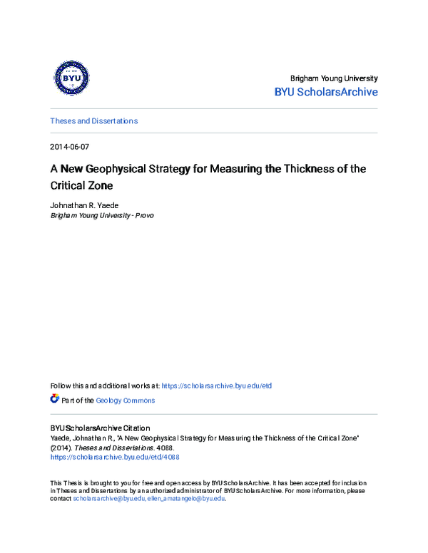 (PDF) A New Geophysical Strategy for Measuring the Thickness of the ...