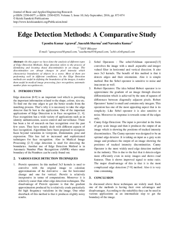(PDF) Edge Detection Methods: A Comparative Study