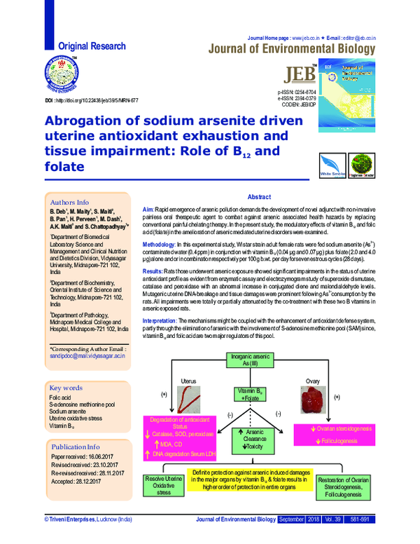 (PDF) Abrogation of sodium arsenite driven uterine antioxidant ...