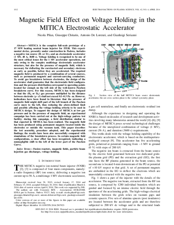 (PDF) Magnetic Field Effect on Voltage Holding in the MITICA ...