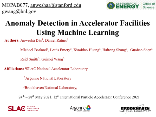 Pdf Anomaly Detection In Accelerator Facilities Using Machine Learning