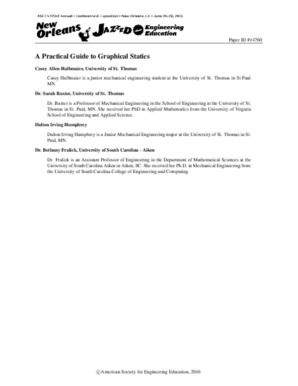 (PDF) A Practical Guide to Graphical Statics