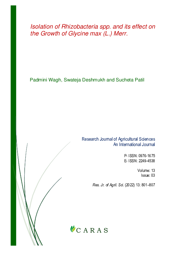 (PDF) Isolation of Rhizobacteria spp. and its effect on the Growth of ...