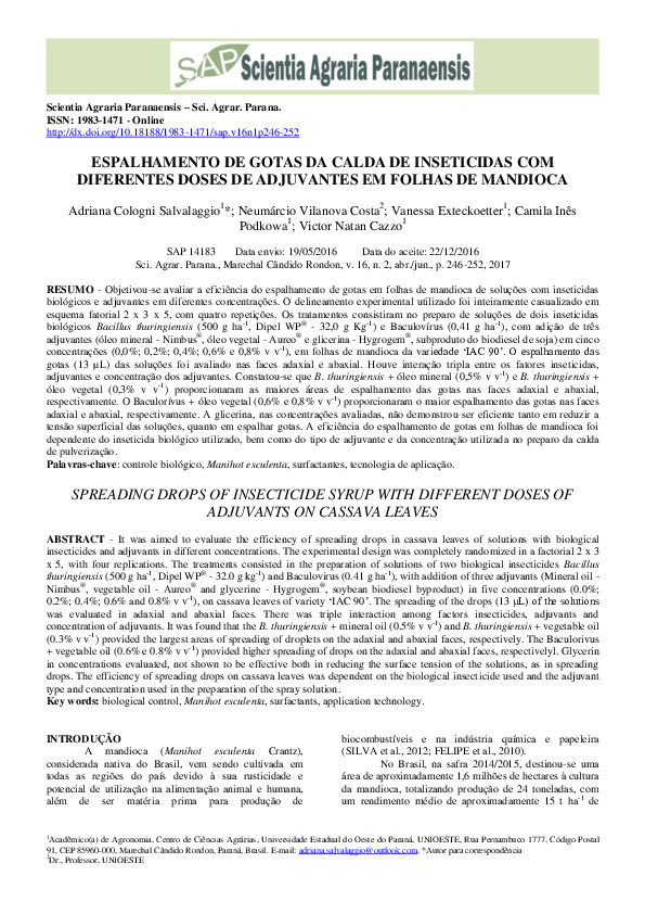 (PDF) Spreading drops of insecticide syrup with different doses of ...