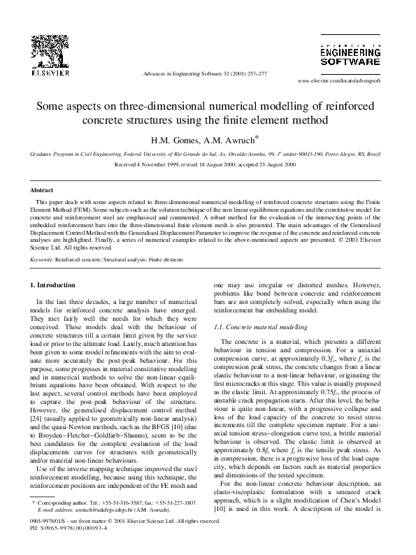(PDF) Some aspects on three-dimensional numerical modelling of reinforced concrete structures ...