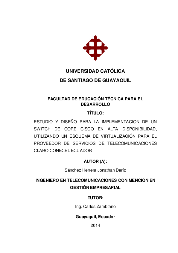 (PDF) Estudio y diseño para la implementación de un Switch de Core ...