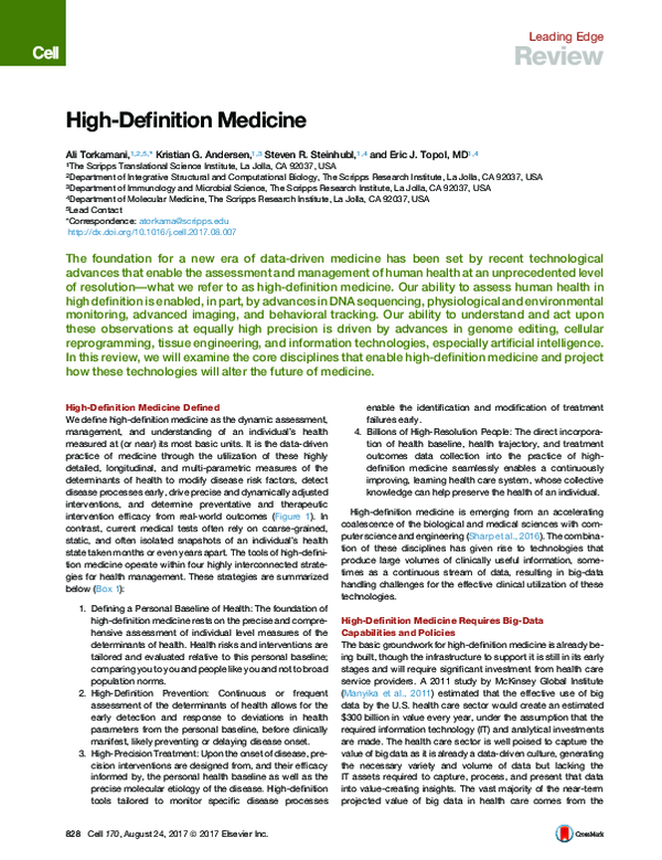 (PDF) High-Definition Medicine