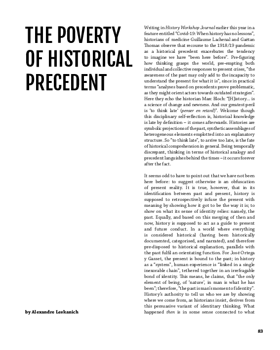 (PDF) The Poverty of Historical Precedent