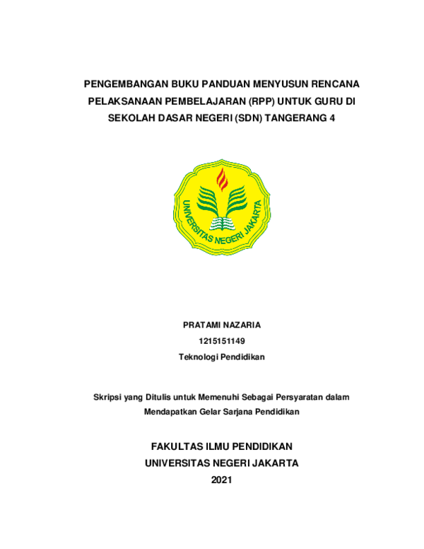 (PDF) Pengembangan Buku Panduan Menyusun Rencana Pelaksanaan ...