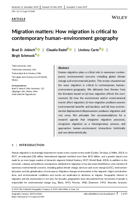 (PDF) Migration matters: How migration is critical to contemporary ...
