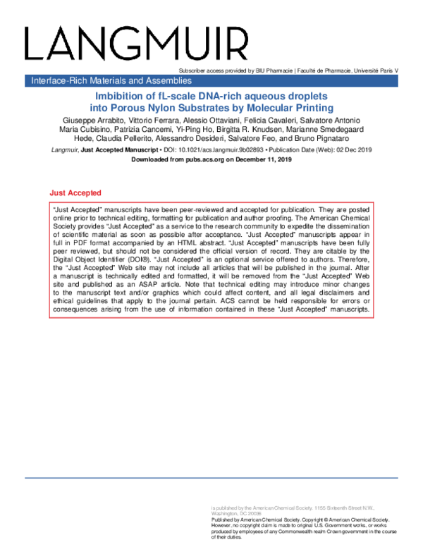 (PDF) Imbibition of Femtoliter-Scale DNA-Rich Aqueous Droplets into ...