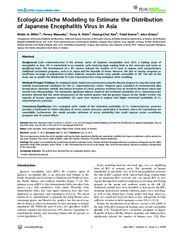 (PDF) Ecological Niche Modeling to Estimate the Distribution of ...