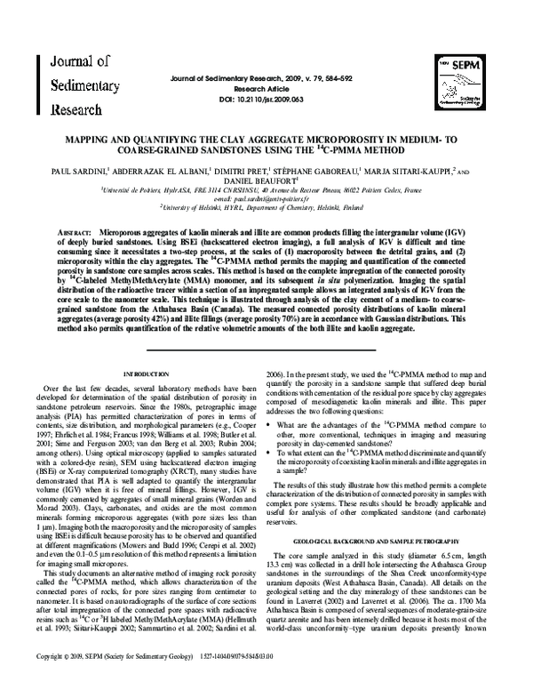 (PDF) Mapping and Quantifying the Clay Aggregate Microporosity in ...