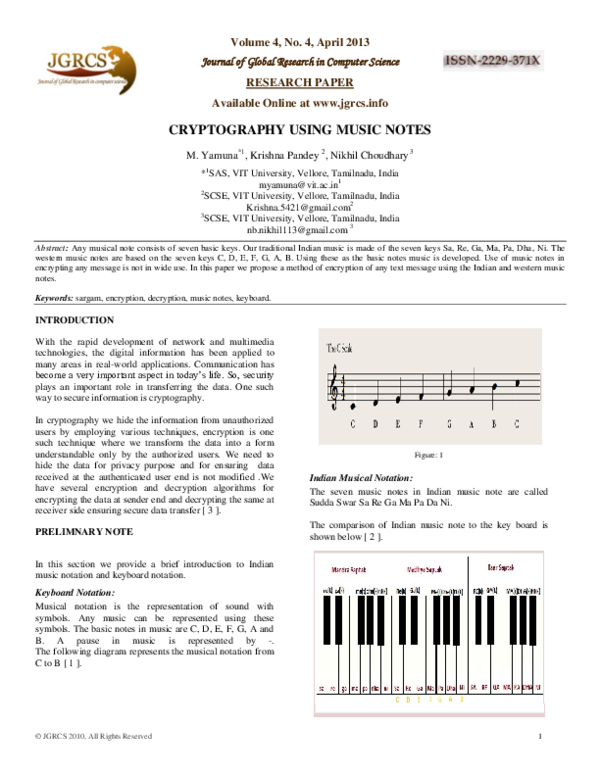 (PDF) Cryptography Using Music Notes
