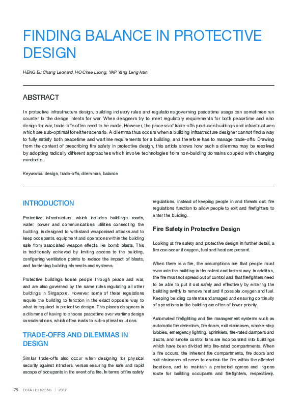 (PDF) Finding Balance in Protective Design
