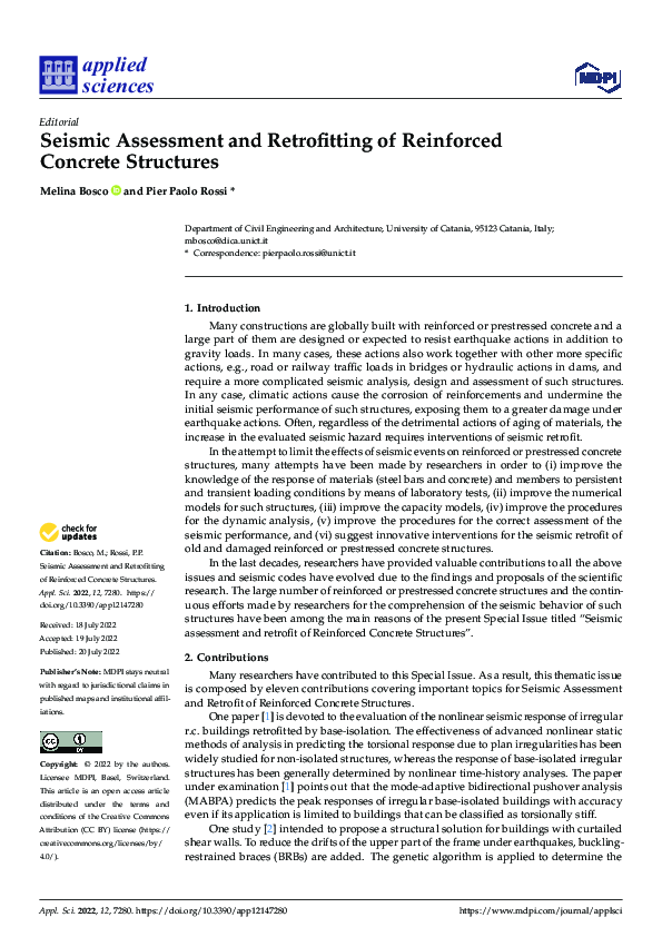 (PDF) Seismic Assessment and Retrofitting of Reinforced Concrete Structures