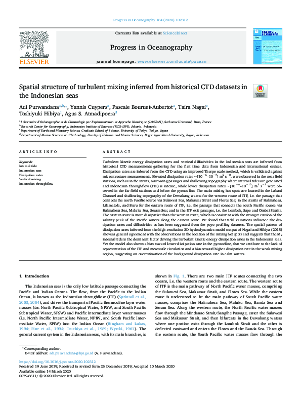 (PDF) Spatial structure of turbulent mixing inferred from historical ...